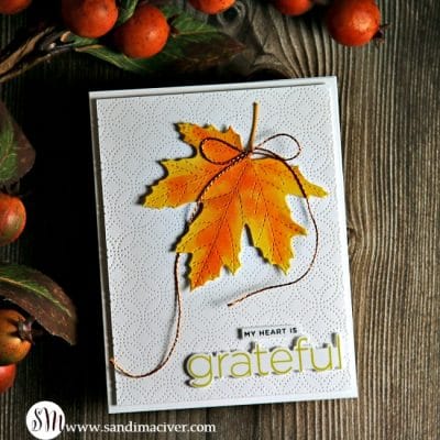 Stitched Maple Leaf & New Distress Oxide Color - Sandi MacIver - Card ...