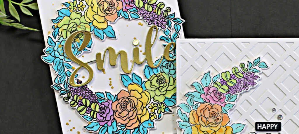 NEW Card Making Video - Alex Syberia Designs Floral Medley Rainbow ...