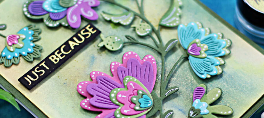 Alex Syberia Designs Mysterious Petals Die Cut Card #2 - Sandi MacIver ...