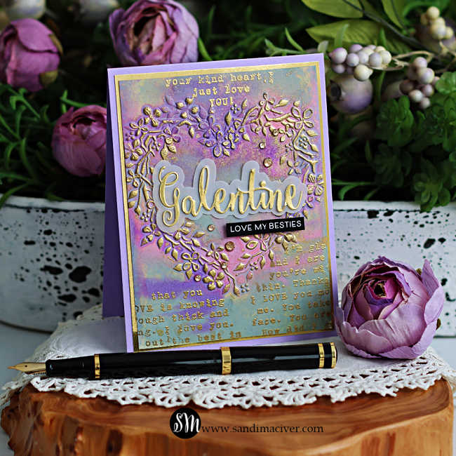 Embossed Card with Distress Oxide Ink Sprays - Sandi MacIver - Card ...