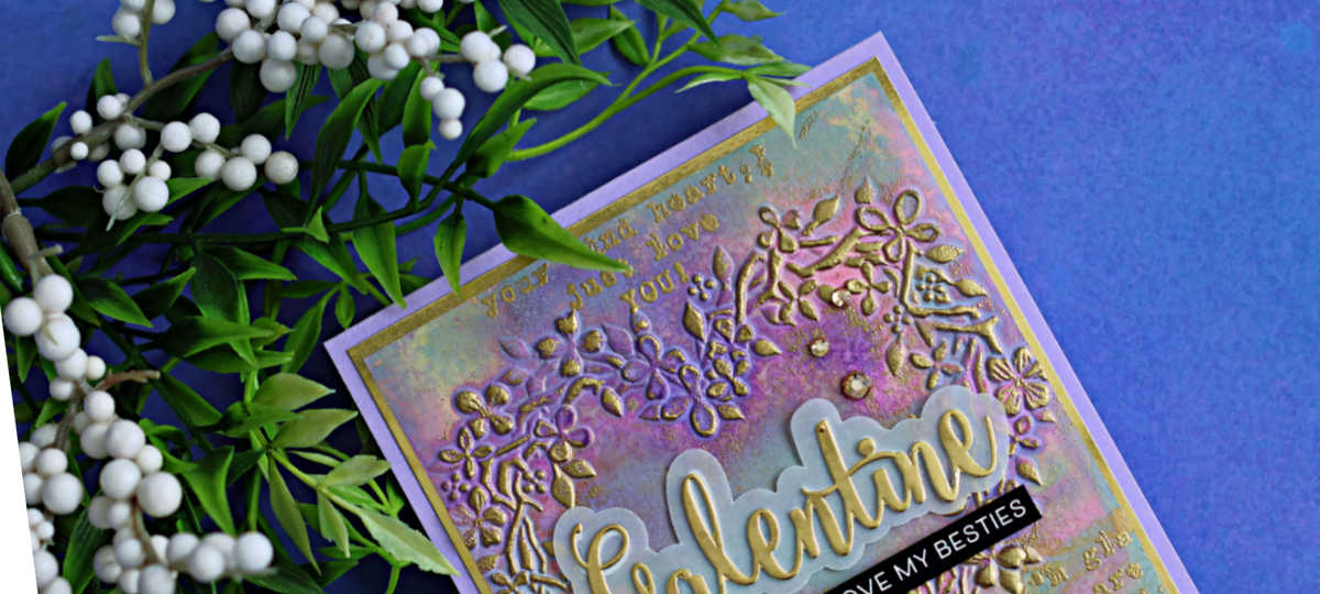 Embossed Card with Distress Oxide Ink Sprays - Sandi MacIver - Card ...